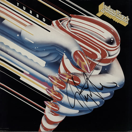 Judas Priest Turbo - Autographed UK vinyl LP album (LP record) (567884)