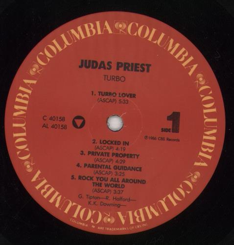 Judas Priest Turbo US vinyl LP album (LP record) (849734)