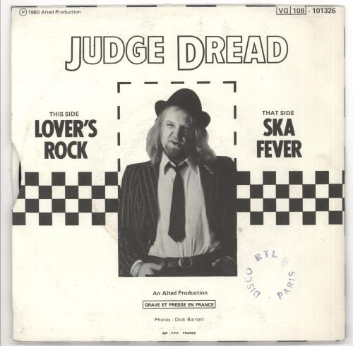 Judge Dread Lover's Rock French 7" vinyl single (7 inch record / 45 ...