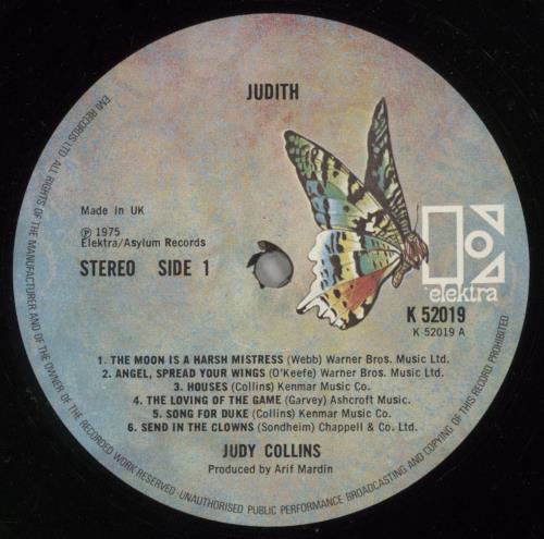 Judy Collins Judith UK vinyl LP album (LP record) (272699)