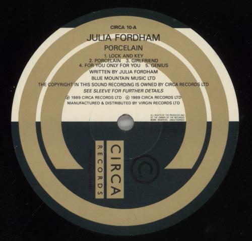 Julia Fordham Porcelain UK vinyl LP album (LP record) (479404)