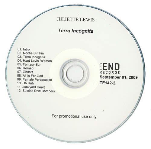 Juliette Lewis Terra Incognita US Promo CD album (CDLP) (491646)