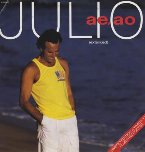Julio Iglesias Ae,ao UK 12" vinyl single (12 inch record / Maxi-single ...