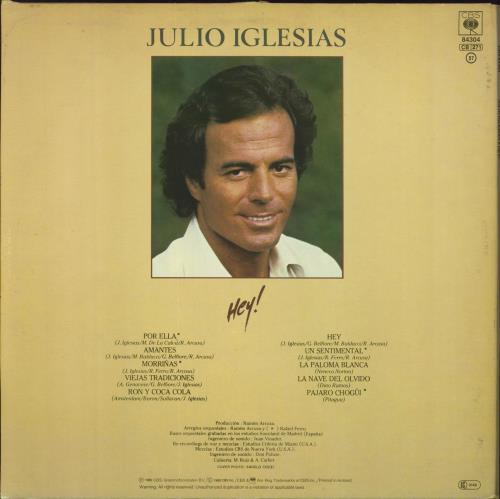 Julio Iglesias Hey German vinyl LP album (LP record) (814977)