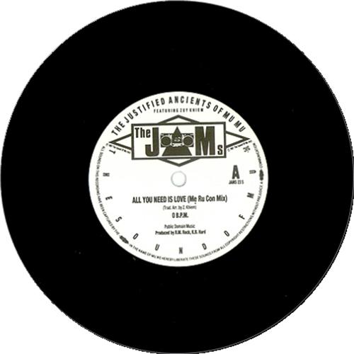Justified Ancients Of Mu Mu All You Need Is Love UK 7" vinyl single (7 ...