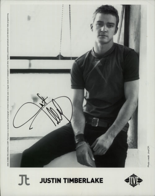 Justin Timberlake Autographed Photograph UK Promo photograph (613315 ...