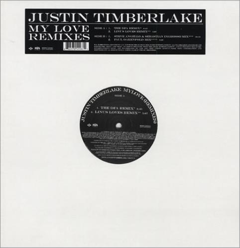 Justin Timberlake My Love - Remixes UK 12" vinyl single (12 inch record ...