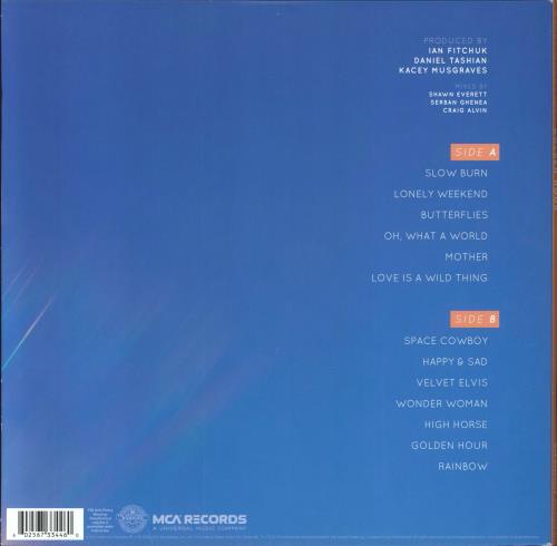 Kacey Musgraves Golden Hour - Clear vinyl US picture disc LP (vinyl ...