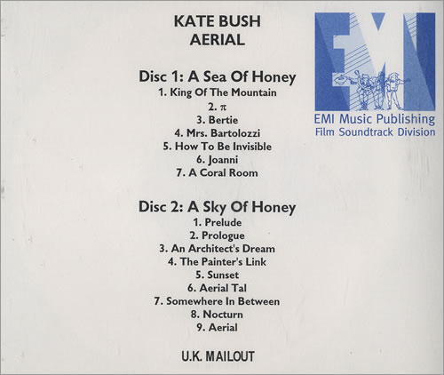 Kate Bush Aerial US Promo 2 CD album set (Double CD) (473942)