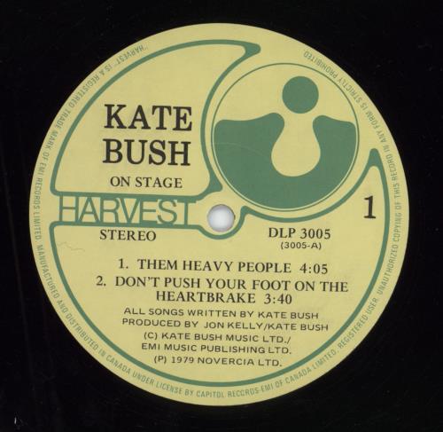 Kate Bush On Stage EP - 1st Canadian 12" vinyl single (12 inch record ...