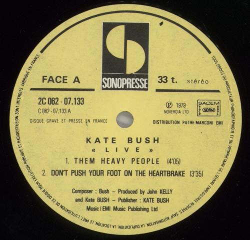 Kate Bush On Stage French 12" vinyl single (12 inch record / Maxi ...