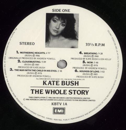 Kate Bush The Whole Story - EX UK vinyl LP album (LP record) (655943)