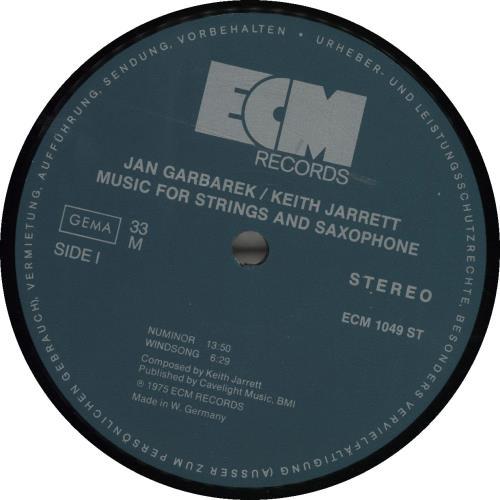 Keith Jarrett Luminessence German vinyl LP album (LP record) (443607)