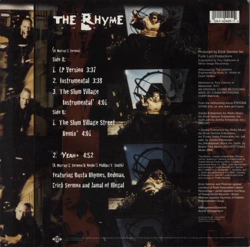 Keith Murray The Rhyme US 12" vinyl single (12 inch record / Maxi ...