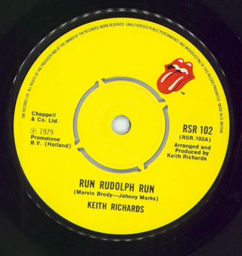 Keith Richards Run Rudolph Run UK 7" vinyl single (7 inch record / 45 ...