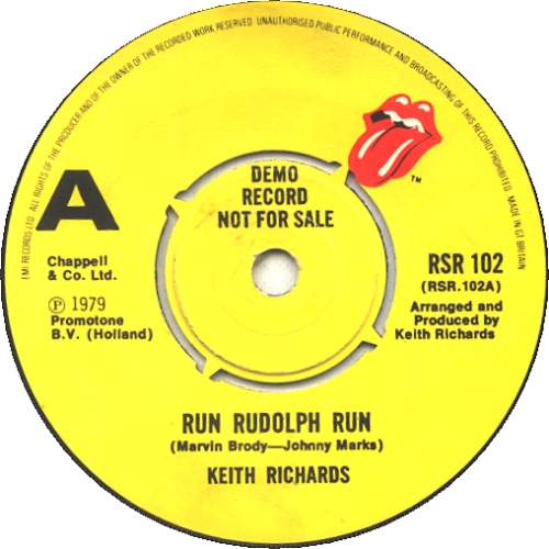Keith Richards Run Rudolph Run UK Promo 7" vinyl single (7 inch record ...