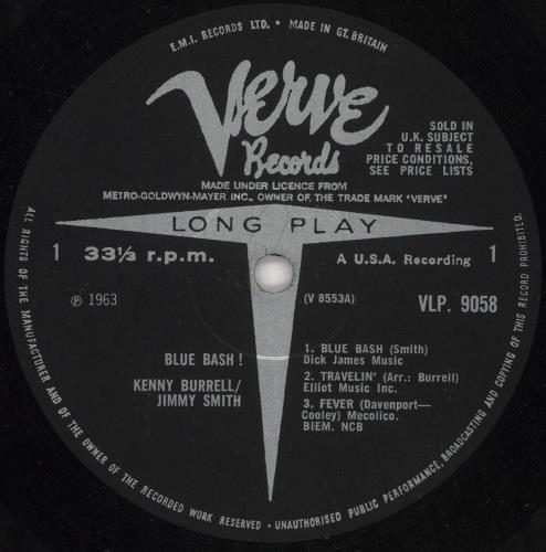 Kenny Burrell Blue Bash! UK vinyl LP album (LP record) (339521)