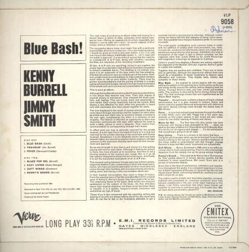 Kenny Burrell Blue Bash! UK vinyl LP album (LP record) (339521)
