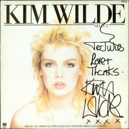 Kim Wilde Select - Autographed UK vinyl LP album (LP record) (531258)