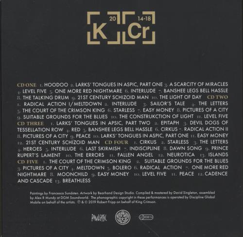 King Crimson Audio Diary 2014-2018 UK CD Album Box Set (748550)