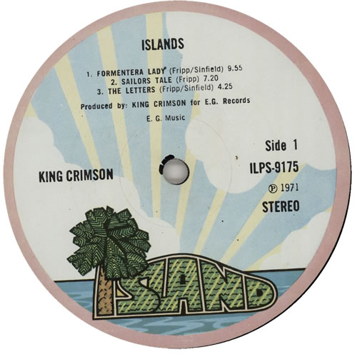 King Crimson Islands - 1st - VG UK vinyl LP album (LP record) (572182)