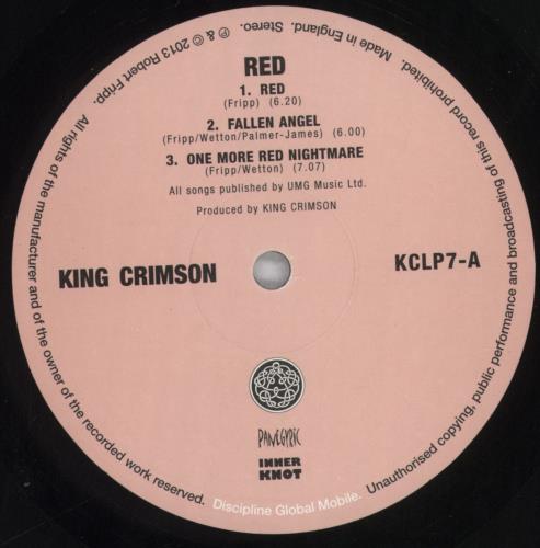King Crimson Red - 200 Gram Vinyl UK vinyl LP album (LP record) (799471)