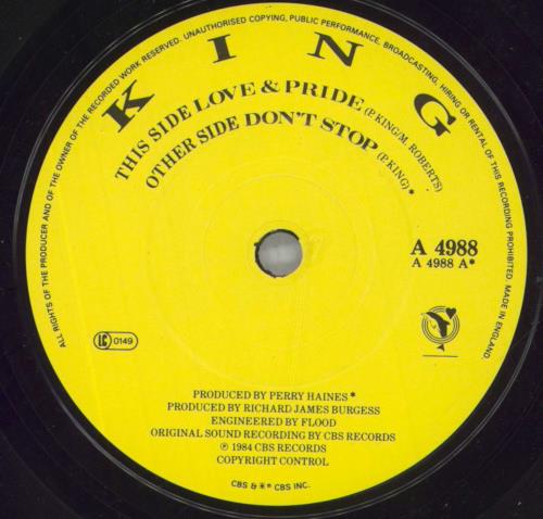 King Love & Pride - Autographed UK 7" vinyl single (7 inch record / 45 ...