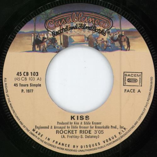 Kiss Rocket Ride - Wide + Sleeve French 7" vinyl single (7 inch record ...