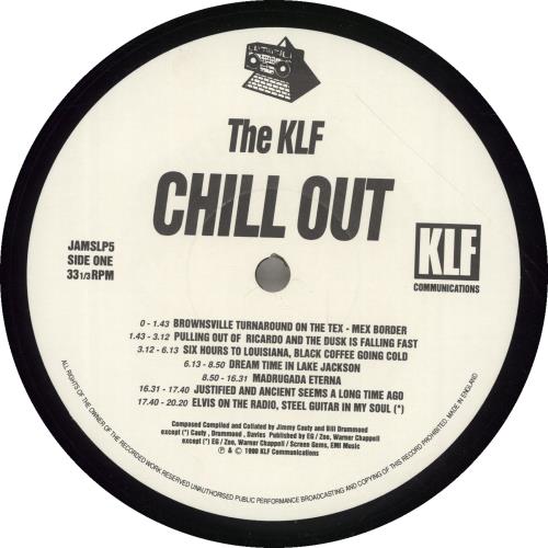 KLF Chill Out - Stickered Sleeve UK vinyl LP album (LP record) (24960)
