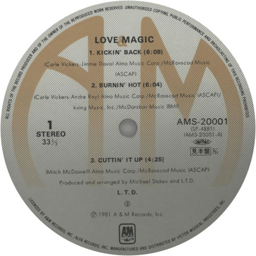 L.T.D. Love Magic Japanese Promo vinyl LP album (LP record) (623427)
