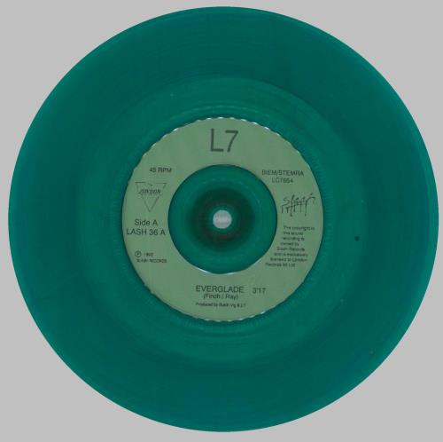 L7 Everglade UK 7" vinyl single (7 inch record / 45) (160507)