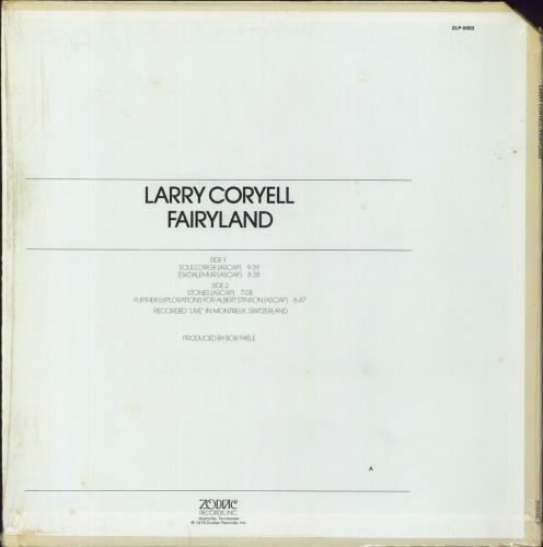 Larry Coryell Fairyland - Shrink US vinyl LP album (LP record) (798058)