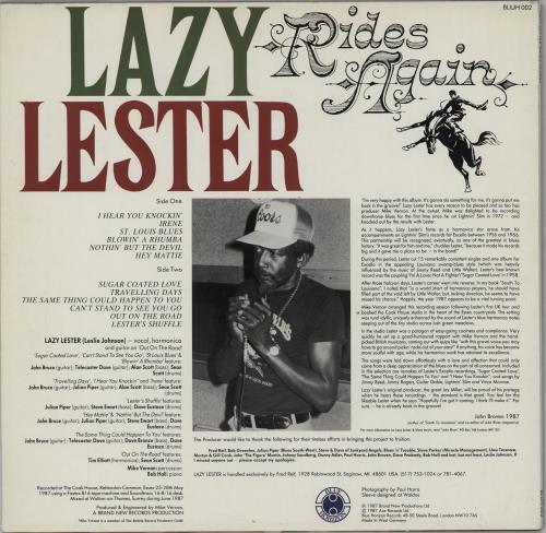 Lazy Lester Rides Again German vinyl LP album (LP record) (752999)