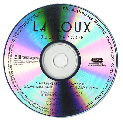 La Roux Bulletproof US Promo CD-R acetate (491633)