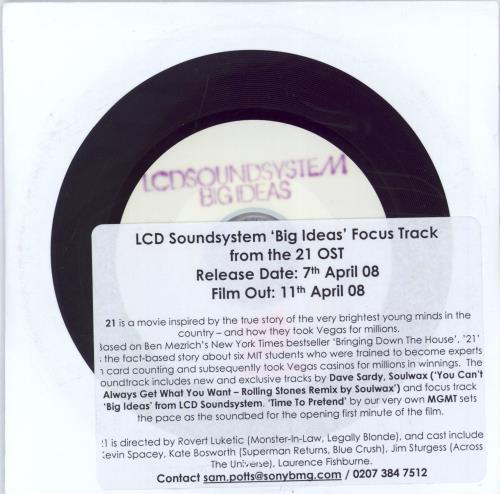 LCD Soundsystem Big Ideas UK CD-R acetate (776381)