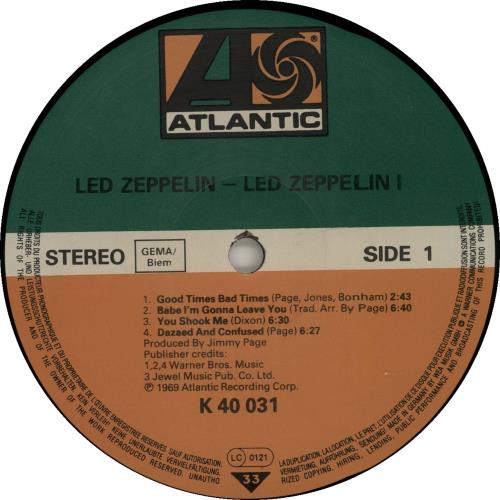 Led Zeppelin Led Zeppelin - barcoded p/s German vinyl LP album (LP ...