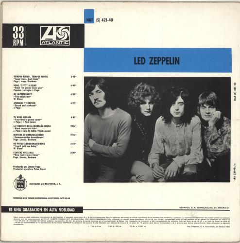 Led Zeppelin Led Zeppelin - Blue Box Spanish vinyl LP album (LP record ...