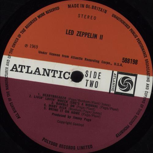 Led Zeppelin Led Zeppelin II - 1st - VG UK vinyl LP album (LP record ...