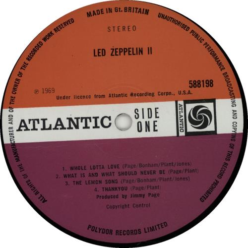 Led Zeppelin Led Zeppelin II - 2nd UK vinyl LP album (LP record) (73002)