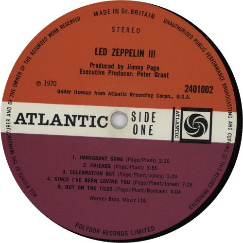 Led Zeppelin Led Zeppelin III - 1st - EX UK vinyl LP album (LP record ...