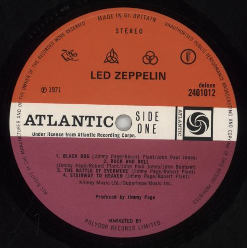 Led Zeppelin Led Zeppelin IV - 4th - EX UK vinyl LP album (LP record ...