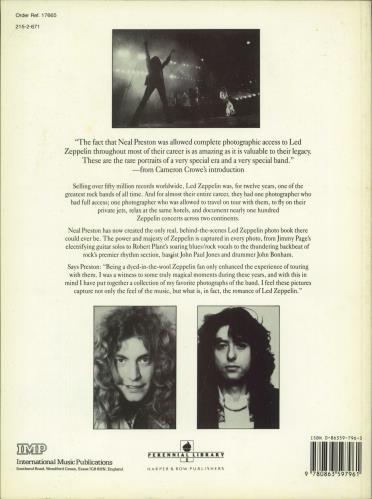 Led Zeppelin Portraits UK book (789417) ISBN: 0-86359-796-3