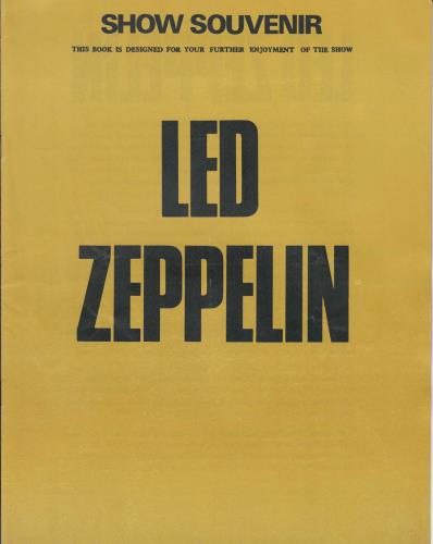 Led Zeppelin Show Souvenir - 1st UK tour programme (683461) TOUR PROGRAMME