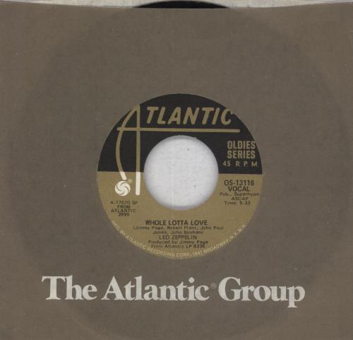 Led Zeppelin Whole Lotta Love US 7" vinyl single (7 inch record / 45) (707854)