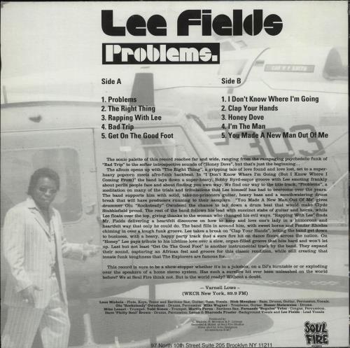 Lee Fields Problems - 1st US vinyl LP album (LP record) (765517)