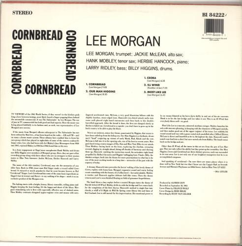 Lee Morgan Cornbread US vinyl LP album (LP record) (693938)