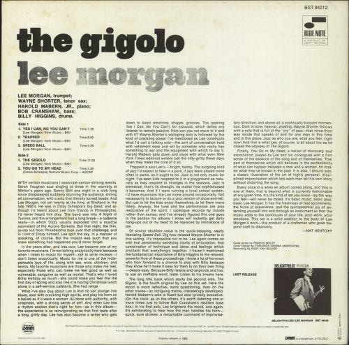 Lee Morgan The Gigolo French vinyl LP album (LP record) (797041)