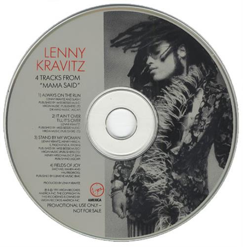 Lenny Kravitz Mama Said Sampler UK Promo CD single (CD5 / 5") (21673)