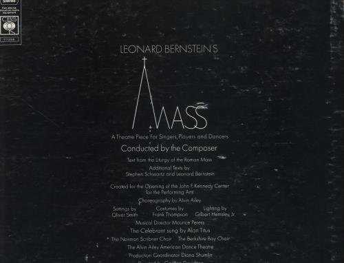 Leonard Bernstein Mass UK Vinyl Box Set (724784)