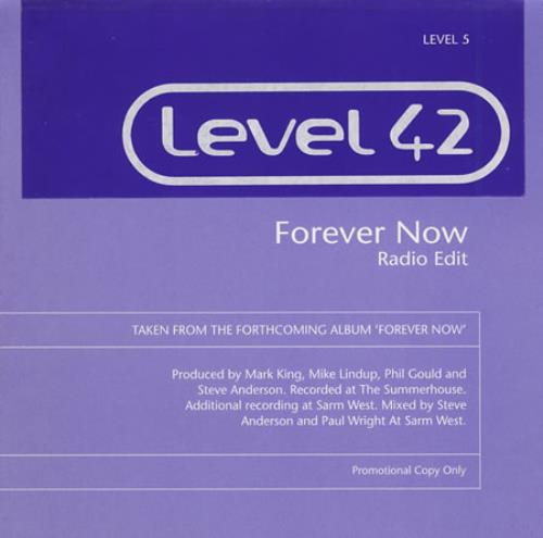 Level 42 Forever Now UK Promo CD single (CD5 / 5") (25691)